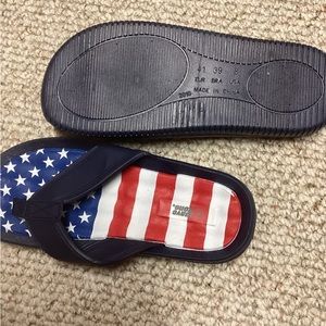 Wave Zone | Shoes | Wave Zone Patriotic Red White Blue Flag Flip Flop ...